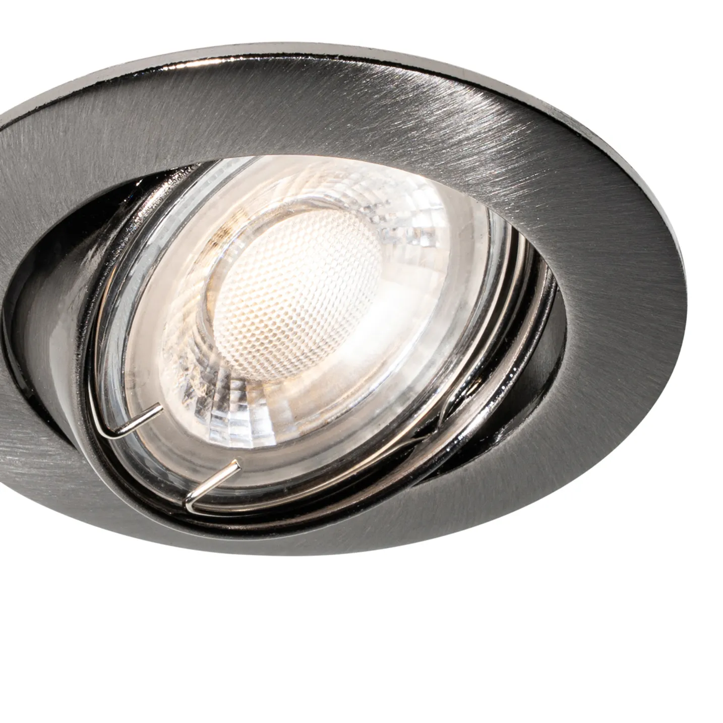 Modern Recessed Spotlight Gunmetal GU10 50 mm Round Tiltable - Edu ...