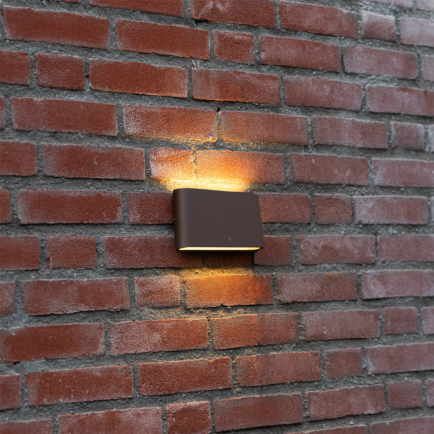 Modern Outdoor Wall Light Rust Brown 17.5 cm Incl. LED IP65 - Batt ...