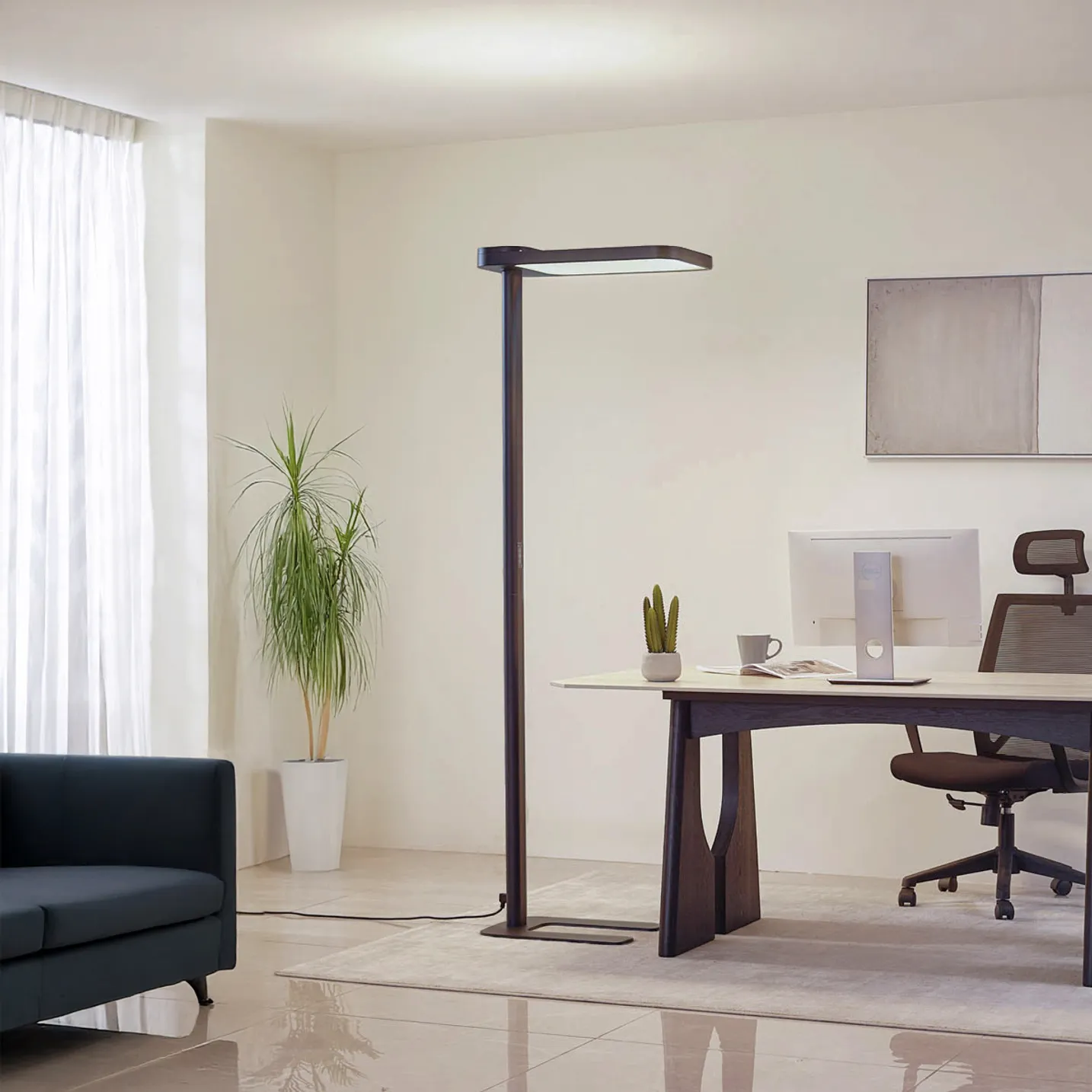 Daylight Floor Lamp Black Incl. LED and Dimmer - Guzo | Lampandlight UK