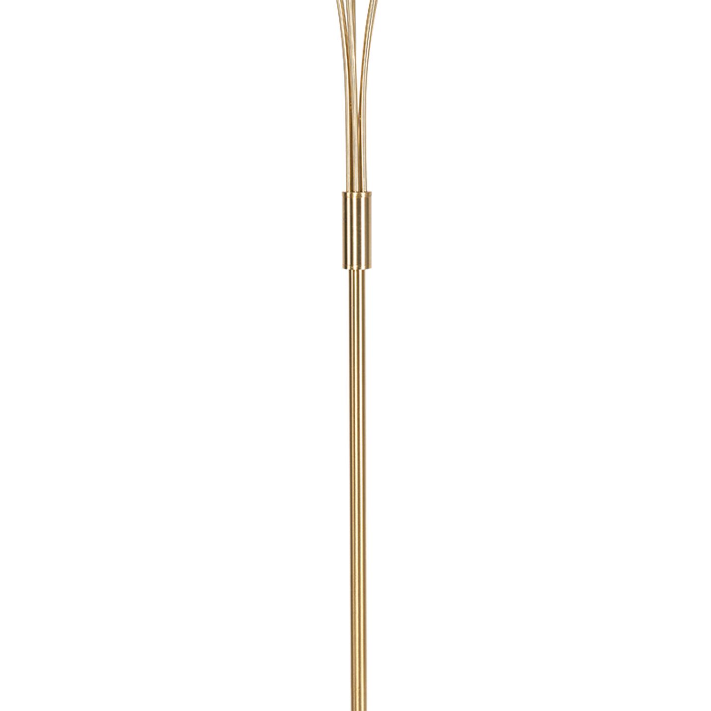 Moderne vloerlamp goud 5-lichts met smoke glas - Athens | Lampenlicht