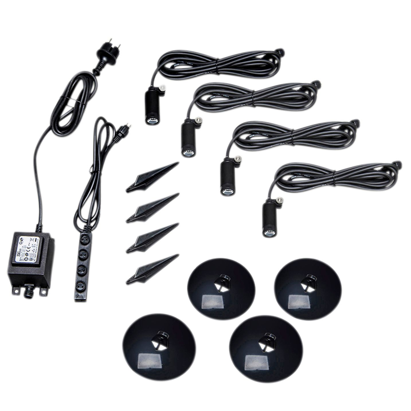 Set mit 4 Pin-Spots inkl. LED IP68 - Garly | Lampenundleuchten