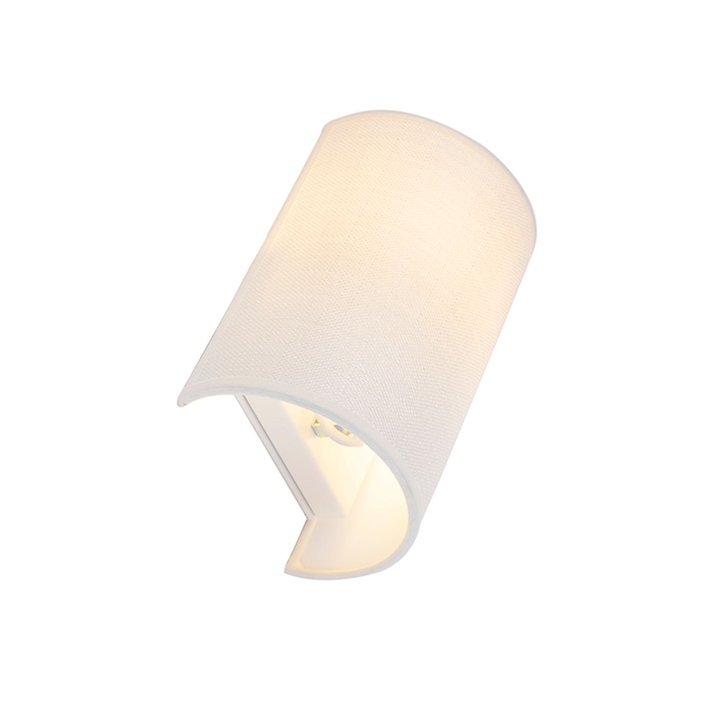 Moderne wandlamp wit - Simple Drum Jute | Lampenlicht