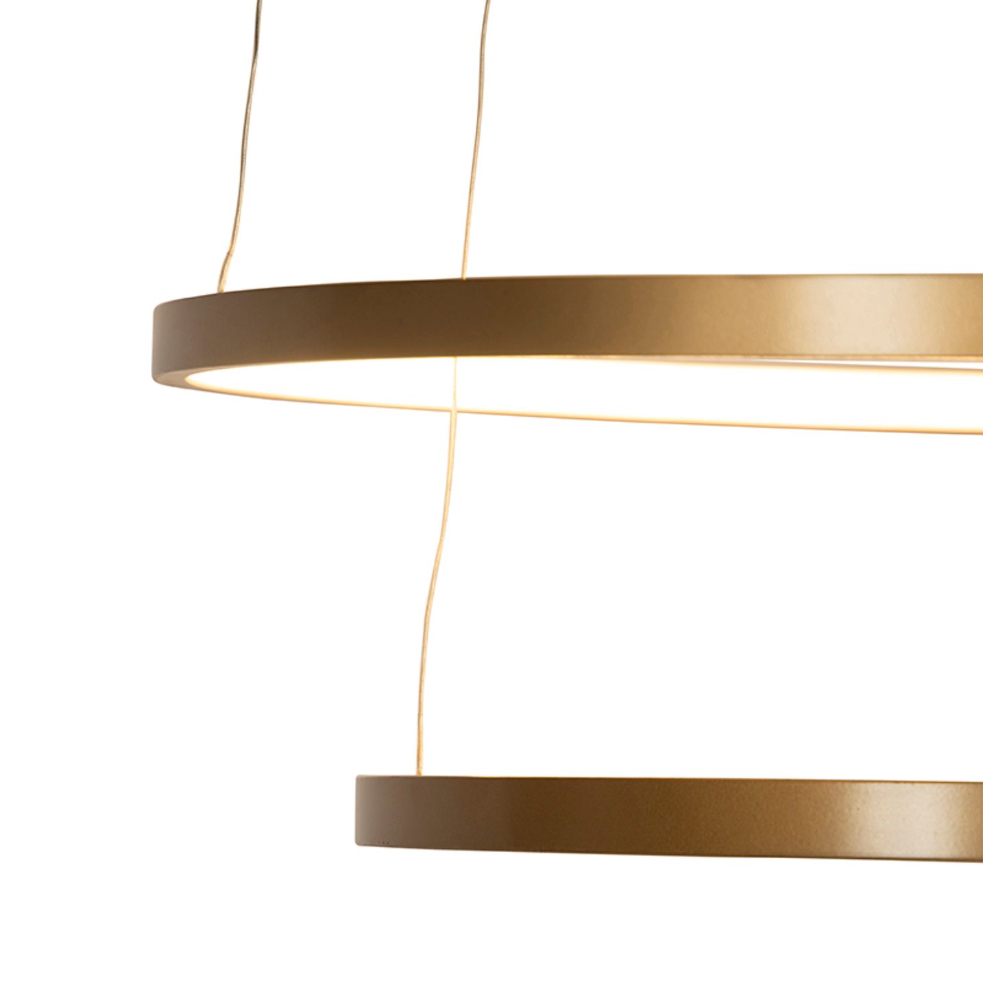 Modern Gold Ring Pendant Light Incl. LED - Anella Duo | Lampandlight UK